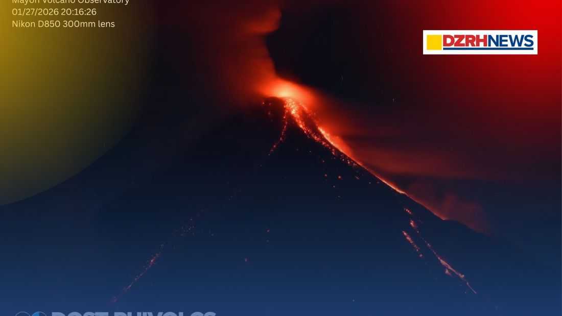 Mayon Volcano still at alert level 3 as lava activity, rockfalls, and ...